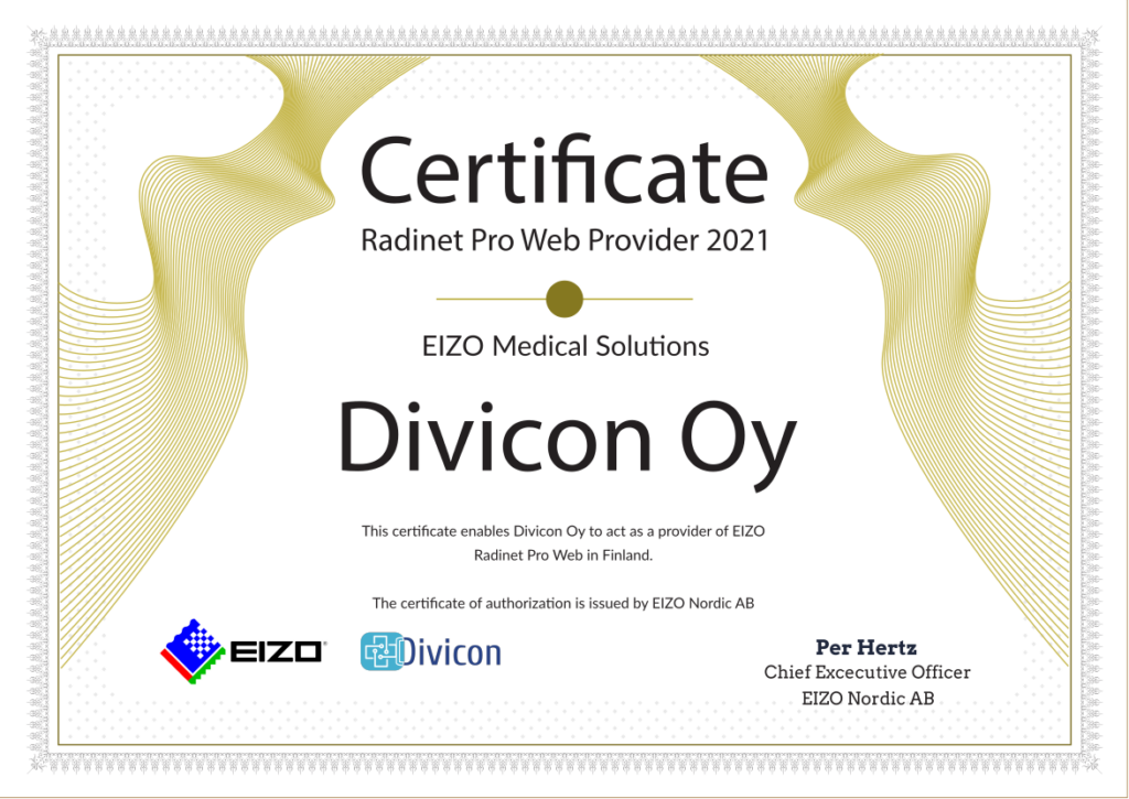 Divicon Oy on suomessa ainoa japanilaisen Eizon sertifioitu RadiNET Pro ...